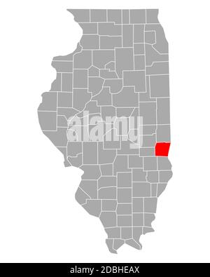Map of Clark in Illinois Stock Photo - Alamy