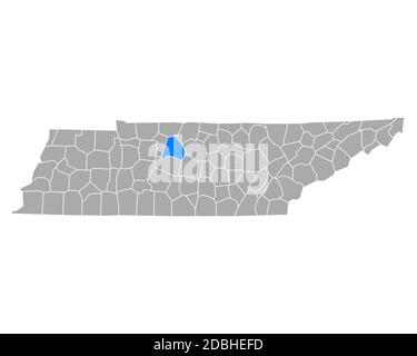 Map of Davidson in Tennessee Stock Photo - Alamy