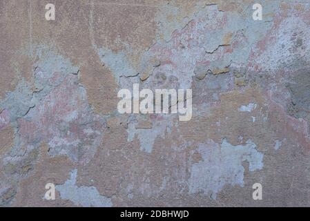 warm shades vintage texture of plaster outdoors at home Old peeling ...