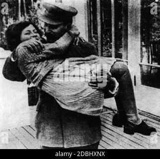 Josef Stalin with daughter Svetlana and son Vasily (1921-1962). Museum ...