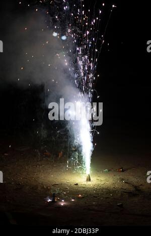 fire of cracker explosion on black background Stock Photo - Alamy