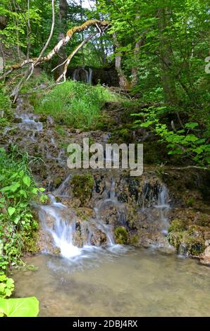Low and wide waterfall Stock Photo - Alamy