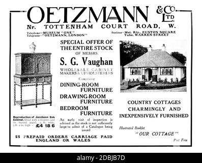 Advert for Oetzmann & Co. Victorian furniture 1890 Stock Photo - Alamy
