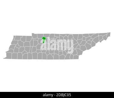 Map of Cheatham in Tennessee Stock Photo - Alamy
