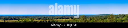 Panoramic view of Polish seacoast with lighthouse in background - Stilo ...