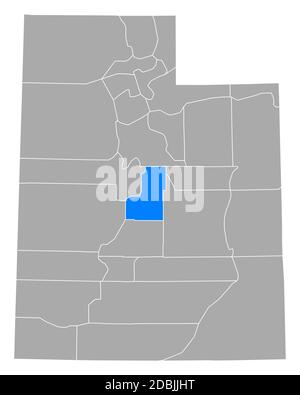 Map of Sanpete in Utah Stock Photo - Alamy