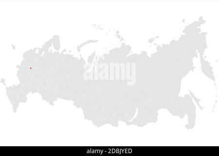 Russia map illustration. Map of Russia in gray on a white background ...