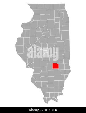 Map of Effingham in Illinois Stock Photo - Alamy