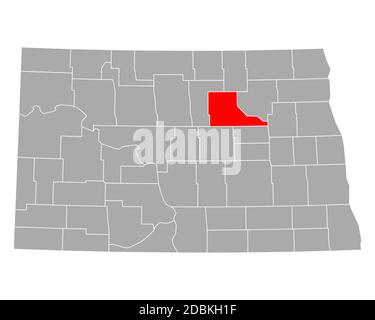 Map of Benson in North Dakota Stock Photo - Alamy
