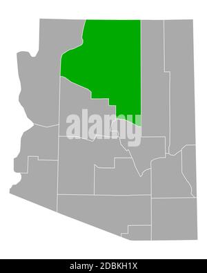 Map of Coconino in Arizona Stock Photo - Alamy