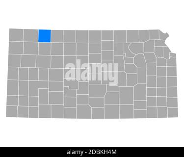 Map of Decatur in Kansas Stock Photo - Alamy