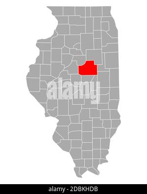Map of McLean in Illinois Stock Photo - Alamy