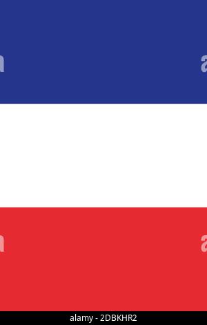 Vertical French flag. Official state symbol of country Stock Photo - Alamy