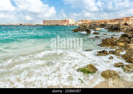 Malta, Paradise Bay on the Marfa Peninsula. Island of Malta Stock Photo ...