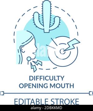 Difficulty opening mouth concept icon Stock Vector Image & Art - Alamy
