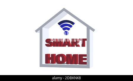 smart home concept - isolated on white background Stock Photo - Alamy