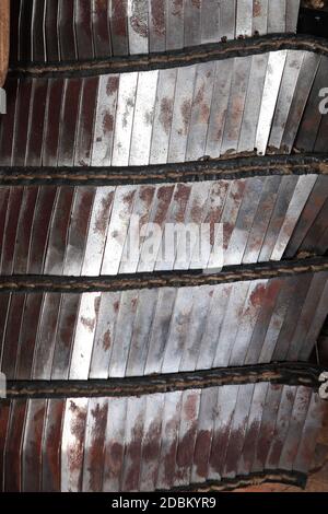 Photo texture of metal armor plates surface Stock Photo - Alamy