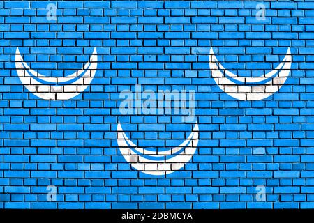 flag of Wassenaar painted on brick wall Stock Photo - Alamy