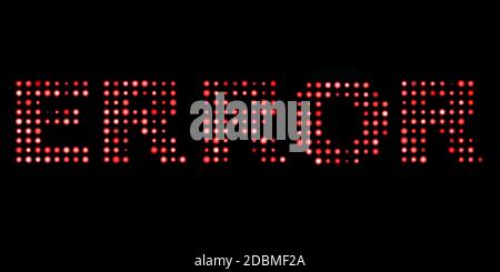 Error led text Stock Photo - Alamy