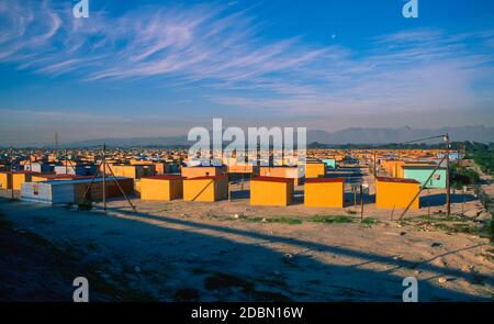 Delft Cape Town South Africa An african lady stands outside her home ...