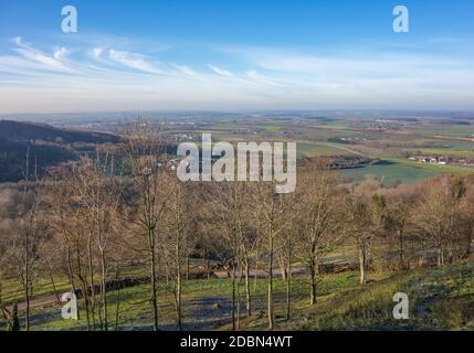 the Hohenloher Ebene seen from Waldenburg, a hilltop town in Southern ...