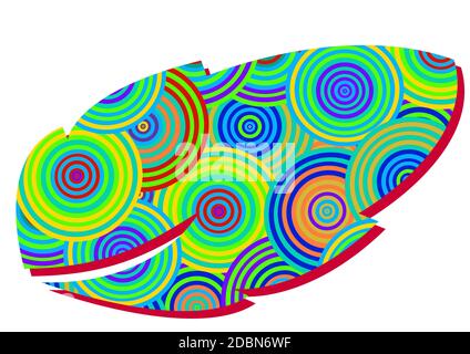 Beautifull butterfly shape made of fun colorful circle pattern for ...