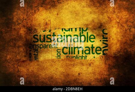 Sustainable climate grunge concept Stock Photo - Alamy