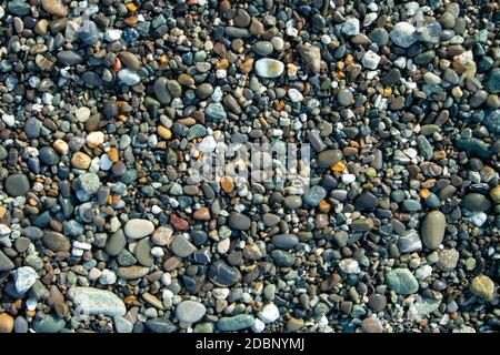 Multi colored stones on beach. Stones background for design Stock Photo ...