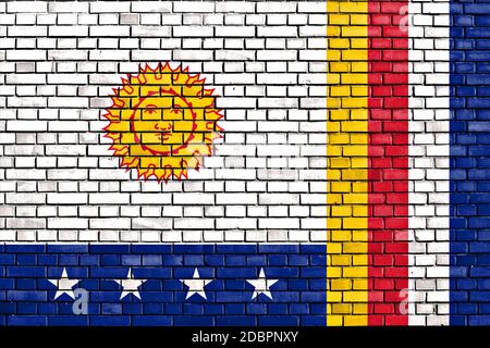 Flag of Vargas State painted on brick wall Stock Photo - Alamy