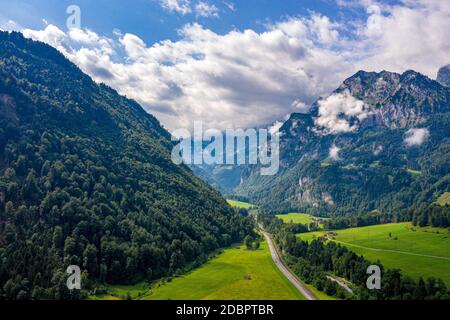 Wonderful Switzerland from above - aerial view over the Swiss Alps ...