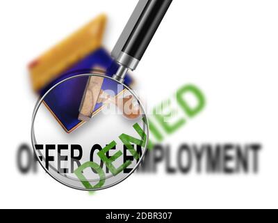 Offer of employment - denied made in 2d software Stock Photo - Alamy
