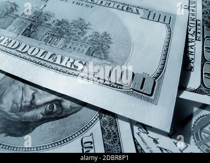 Blue abstract money background from dollars usa Stock Photo - Alamy