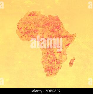 grunge brown Map of Africa Stock Photo - Alamy