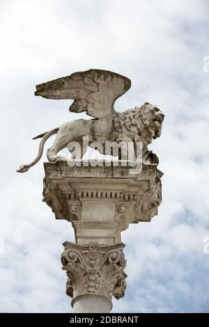 Winged Lion statue in Padua Italy Stock Photo - Alamy