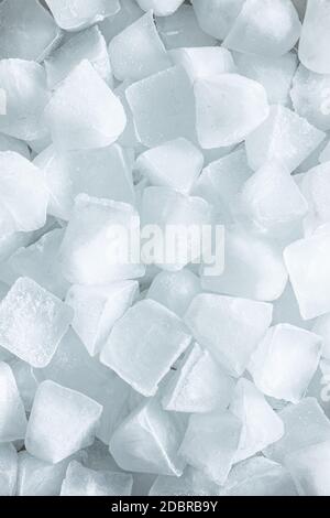 A lot of cold ice cubes. Top view Stock Photo - Alamy