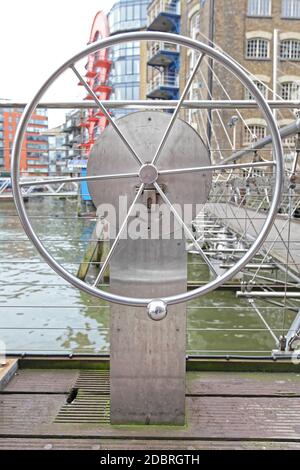 Movable Suspension Draw Bridge Steering Wheel Stock Photo - Alamy
