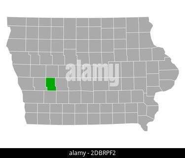 Map of Audubon in Iowa Stock Photo - Alamy