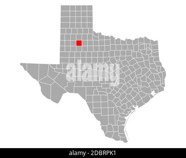 Map of Crosby in Texas Stock Photo - Alamy