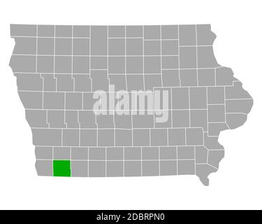 Map of Page in Iowa Stock Photo - Alamy