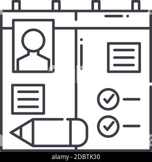 Event planner person icon. Outline Event planner person vector icon for ...