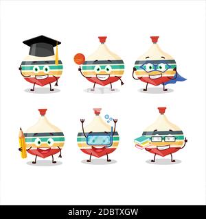Graduation spinning top character cartoon Stock Vector Image & Art - Alamy