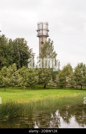 Antenna installed on top of water tower Stock Photo - Alamy
