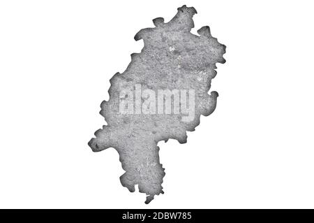 Map of Hesse on weathered concrete Stock Photo - Alamy