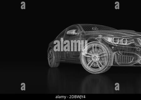 3d rendering Cool Sports Cars background wallpaper Stock Photo - Alamy