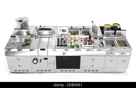 Working as cook in restaurant concept. Young smiling chef in white ...