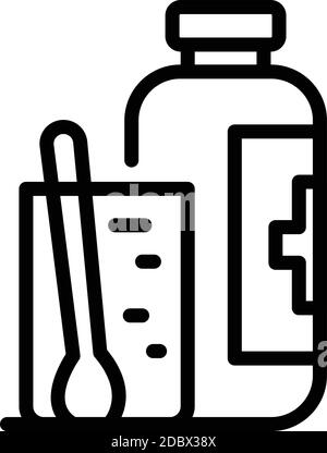 Tonsillitis spray icon outline vector. Tonsil mouth. Bacterial anatomy ...