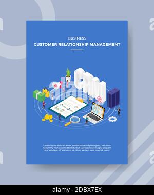 Customer relationship management brochure template Stock Vector Image ...