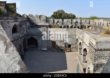 Inside area Kandhar Fort, Nizamshahi period and was built in honour of ...