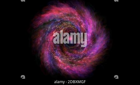 spiral galaxy ray light particle abstract render illustration Stock ...