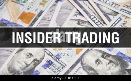 Insider text Concept Closeup. American Dollars Cash Money,3D rendering ...